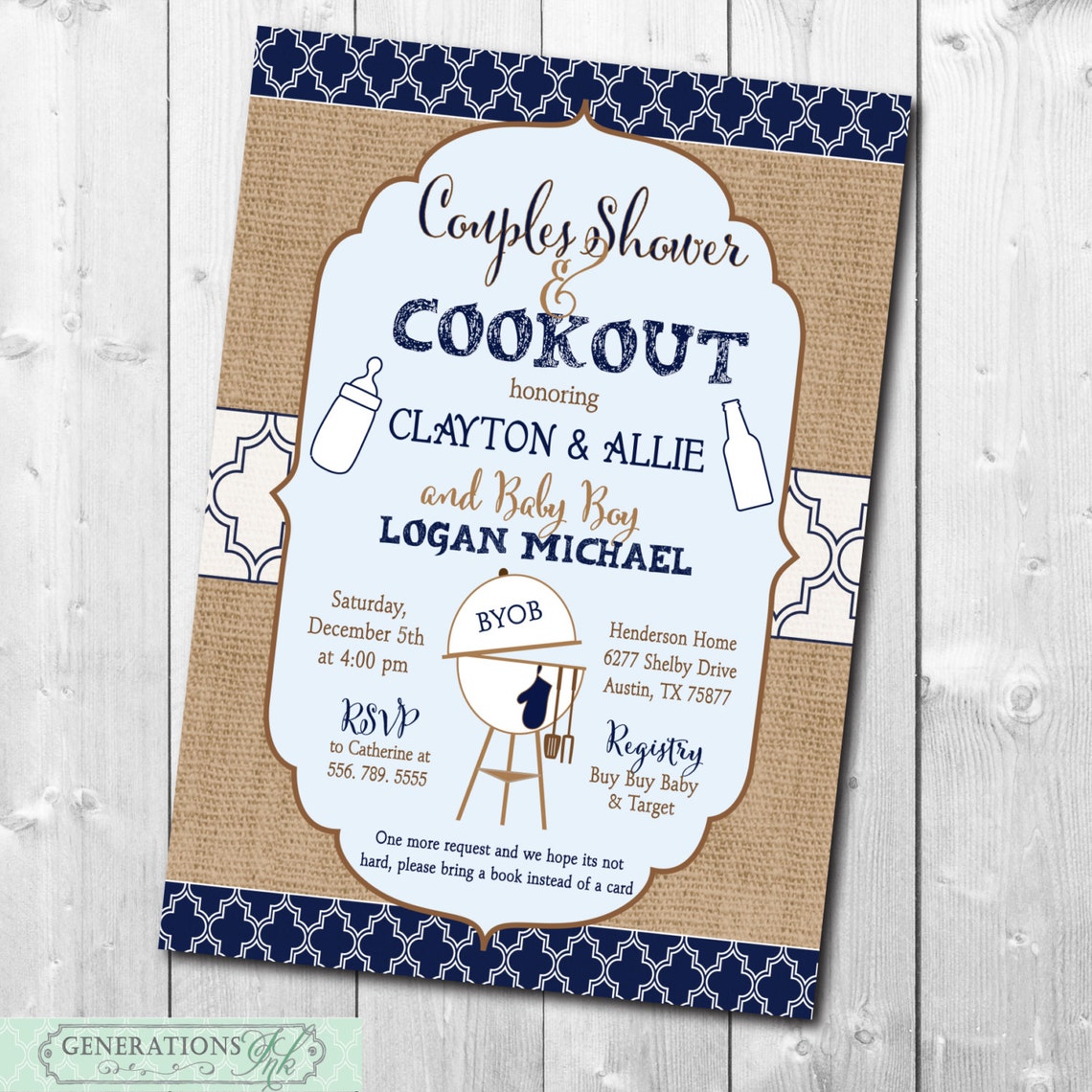 Couples Baby Shower Invitation Printable/digital File/baby Q | Etsy