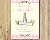 Peter Rabbit Birthday Invitation Printable/digital File/girl - Etsy