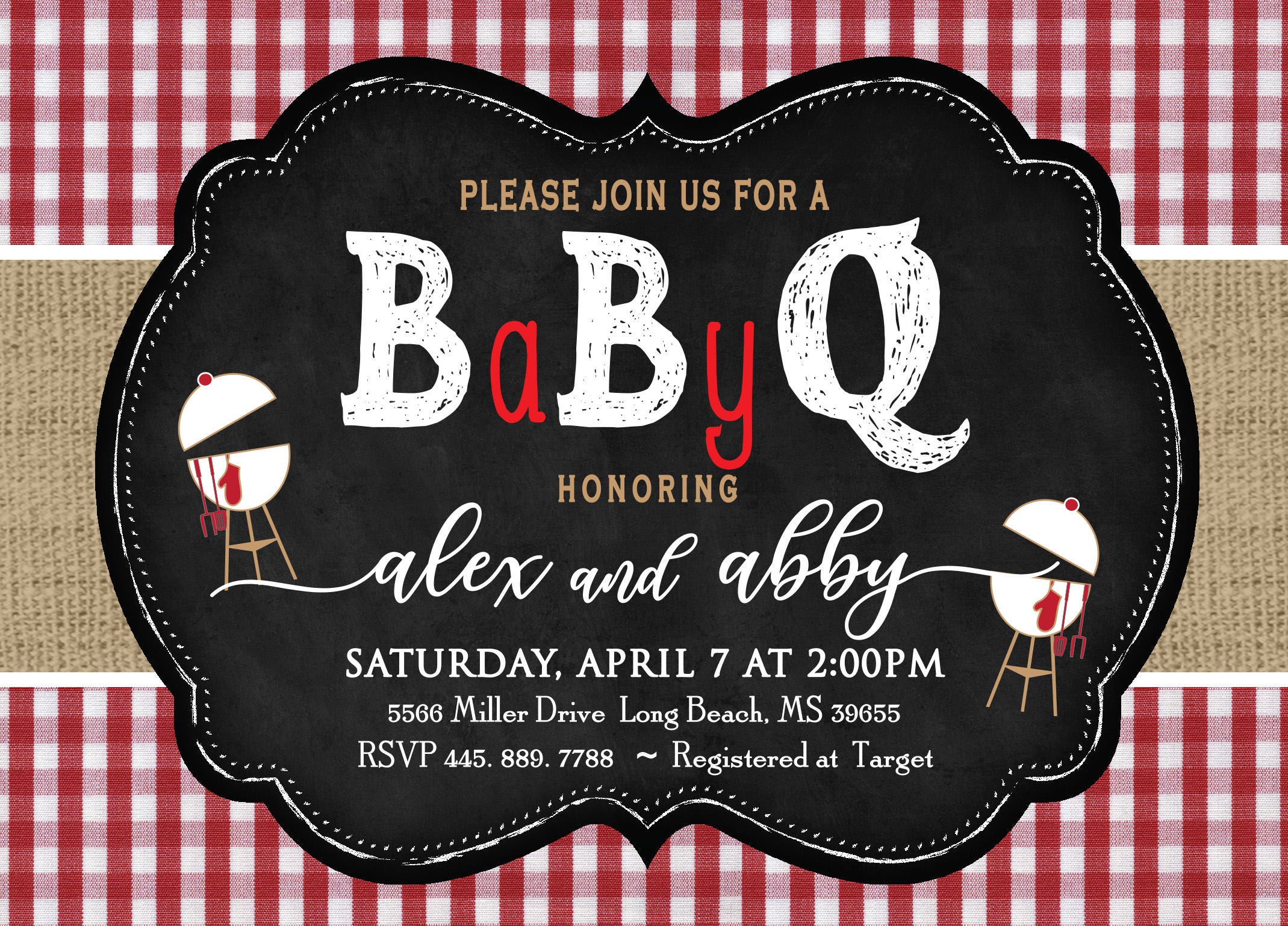 Baby Q Invitation Couples Baby Shower Couples Baby Q Baby - Etsy