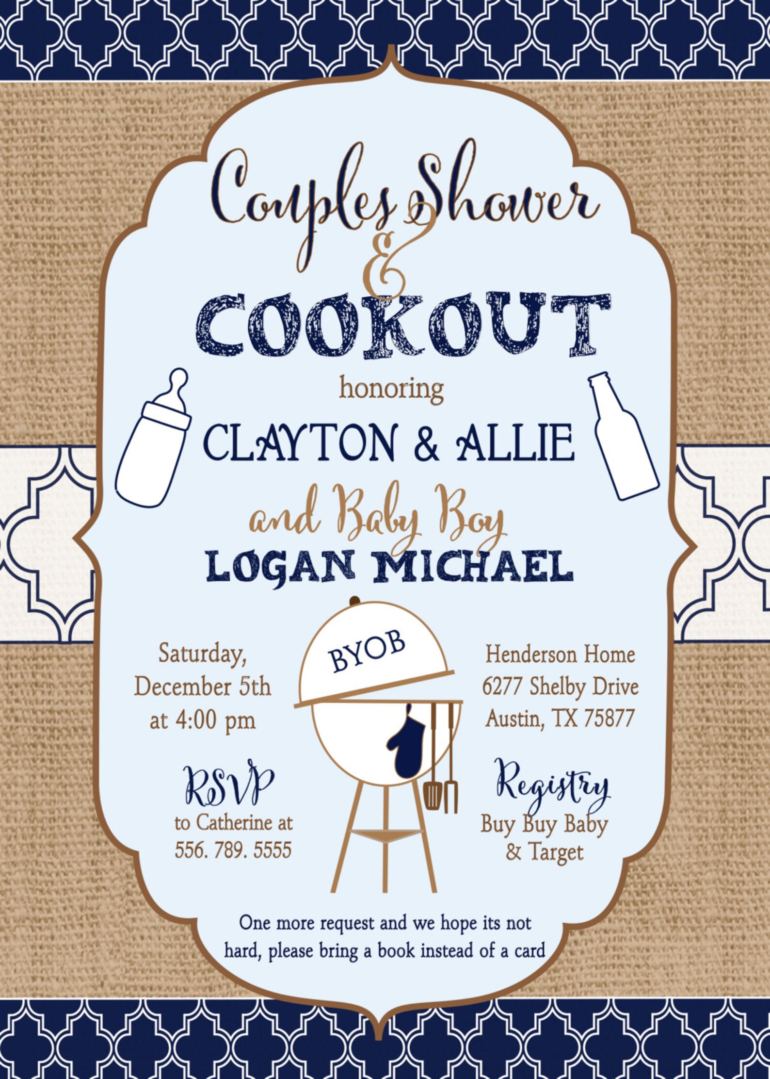 Couples Baby Shower Invitation Printable/digital File/baby Q - Etsy