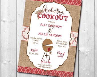 Graduation Party Cookout Invitation Printable/digital | Etsy