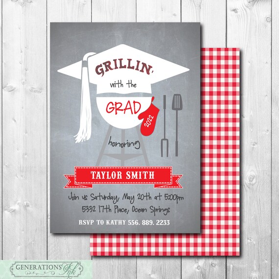 Graduation Cookout Party Invitation Printable/digital - Etsy