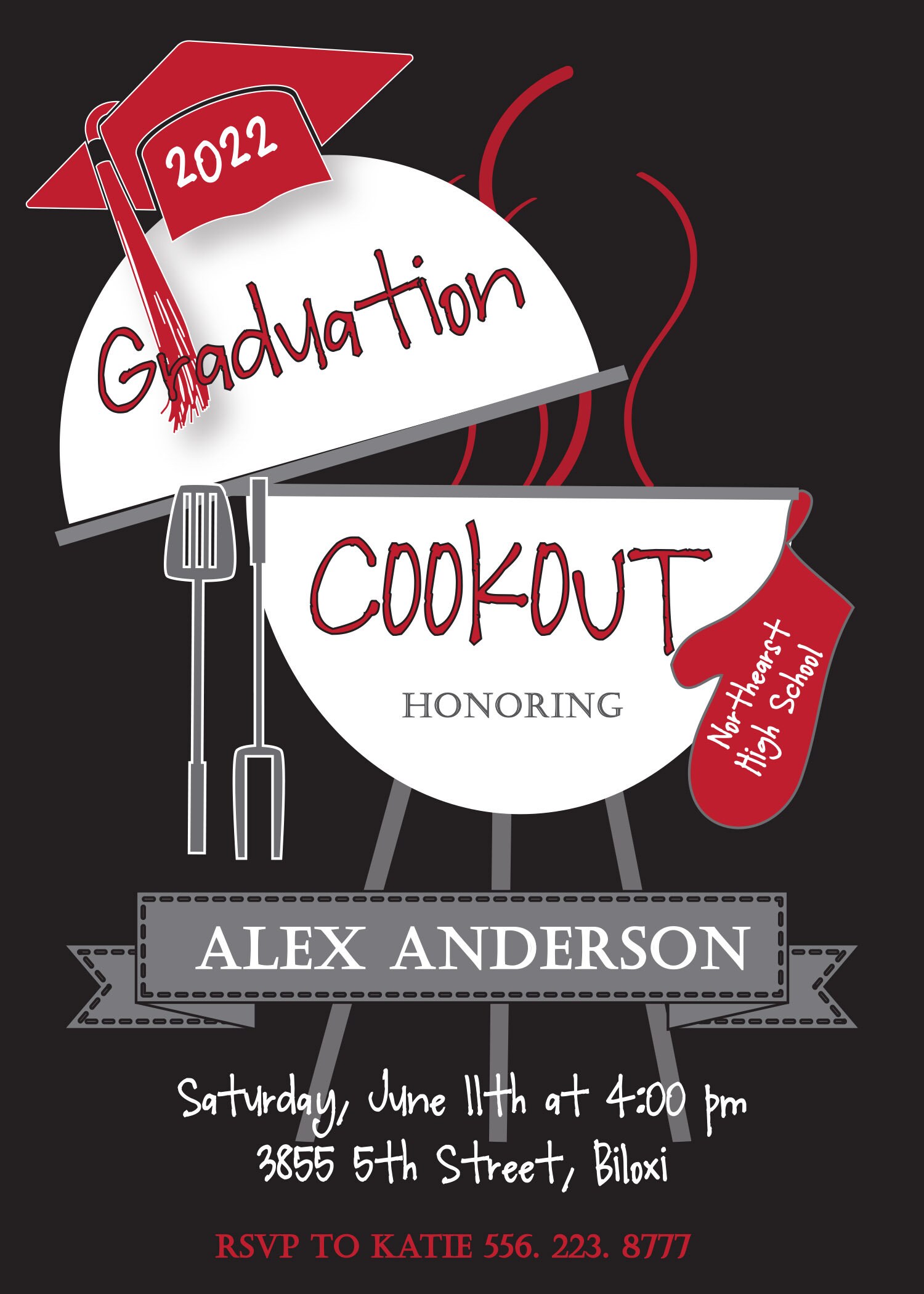 Graduation Cookout Party Invitation Printable/digital - Etsy