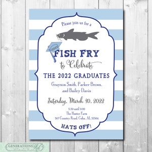 Fish Fry Graduation Party Invitation Printable/digital File/senior ...