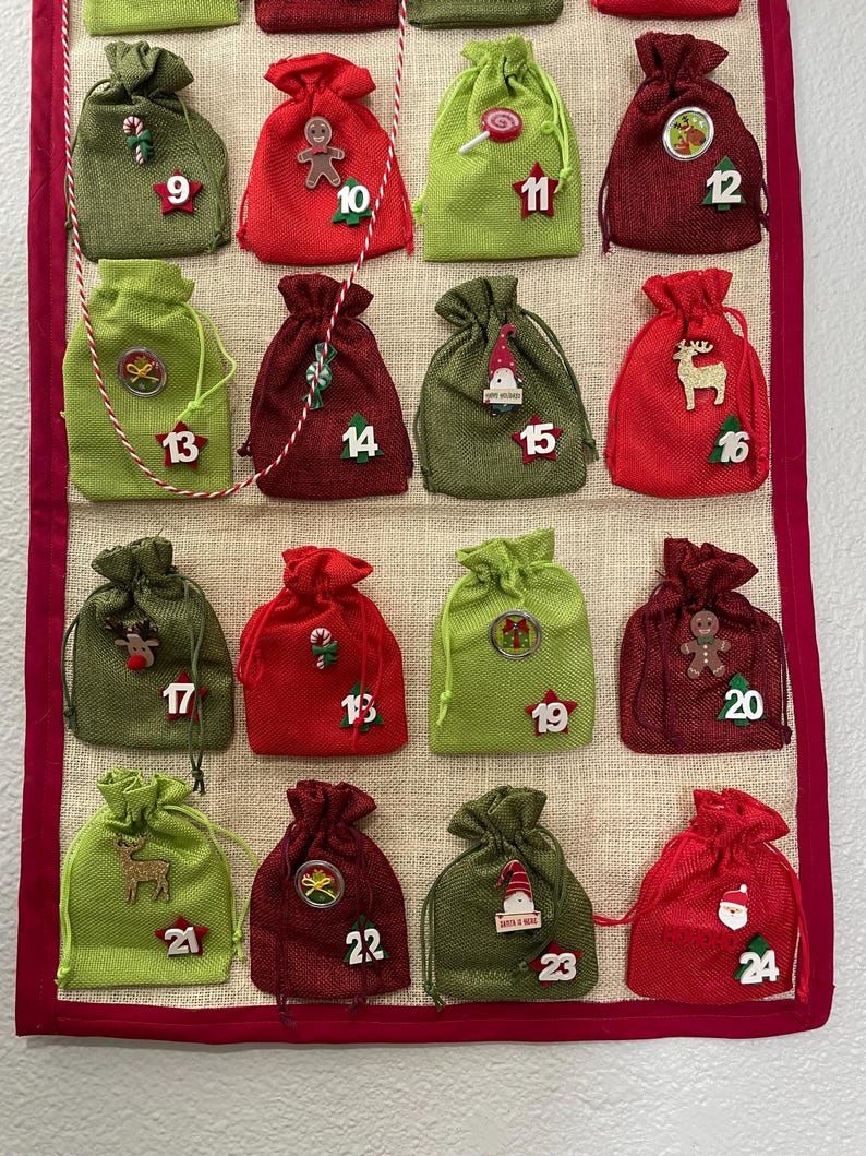 Christmas Advent Calendar With 24 Pockets!!! - Etsy