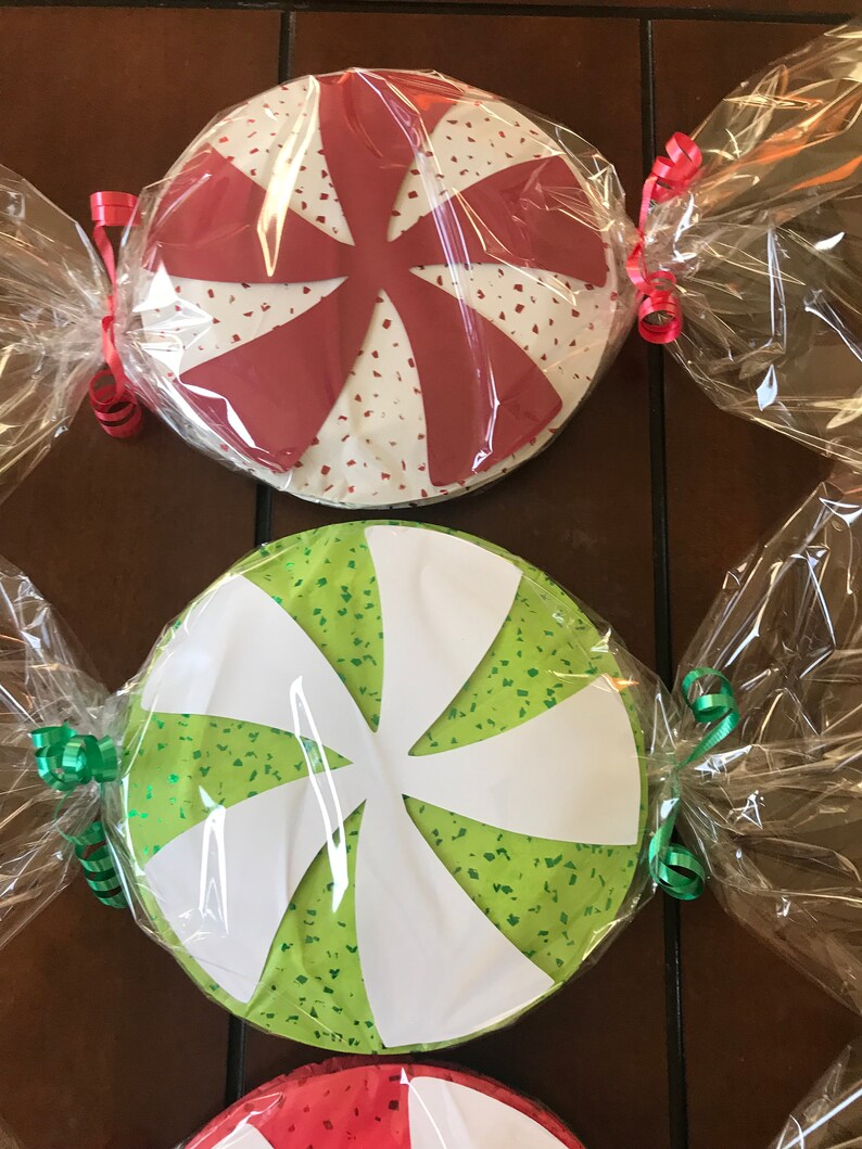 Big Peppermint Candy Decorations Set of 6. - Etsy