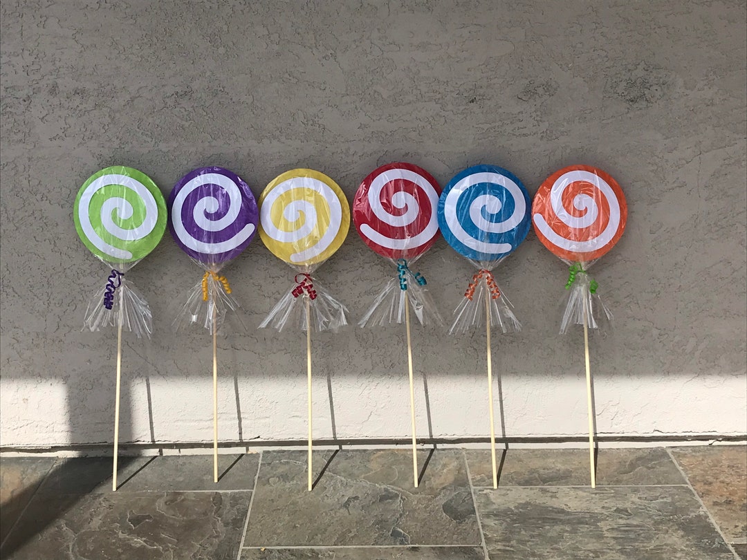 Big Lollipop!! Party Decor (set of 6). - Etsy