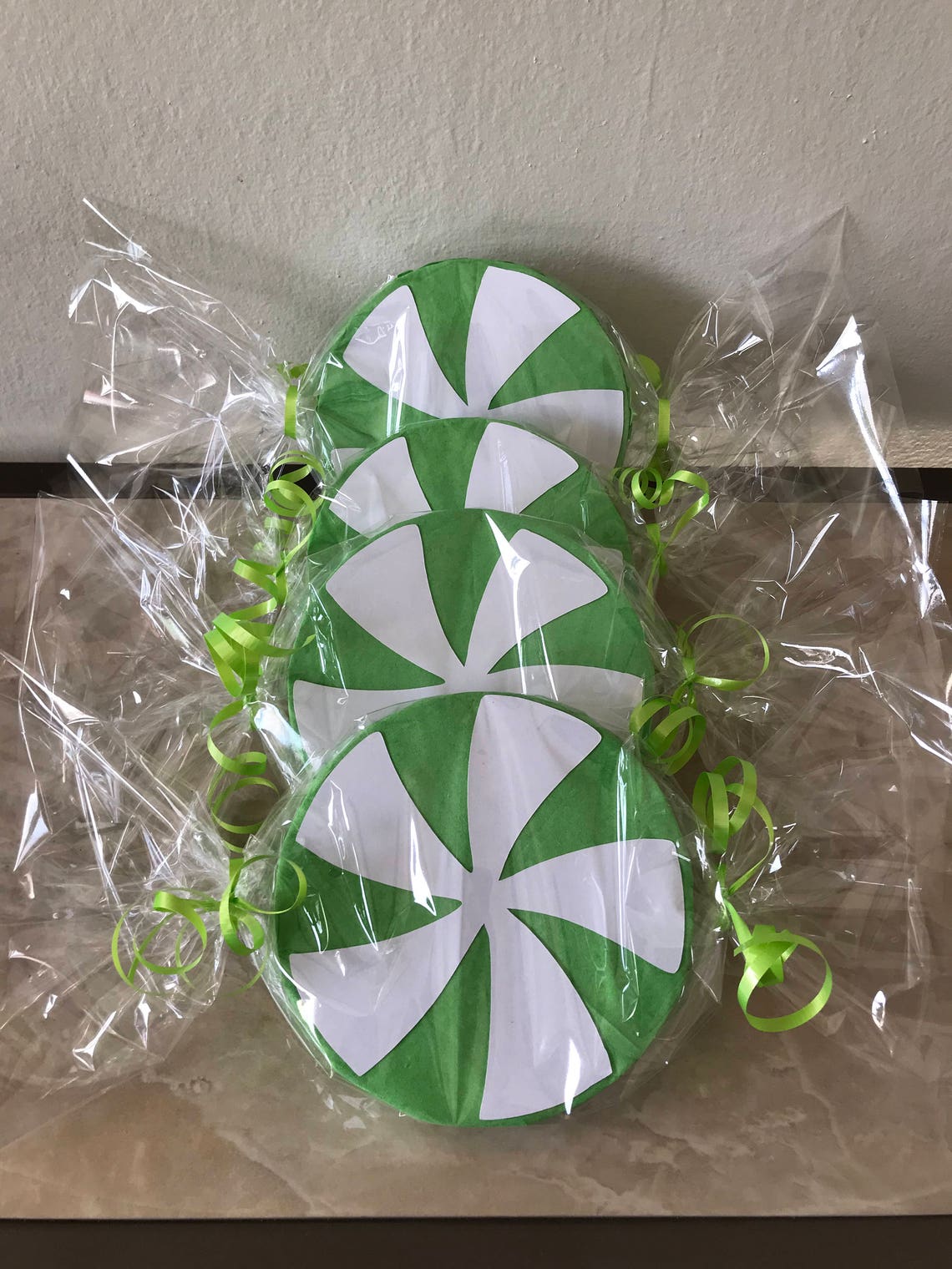 Peppermint Candy set of 4. - Etsy