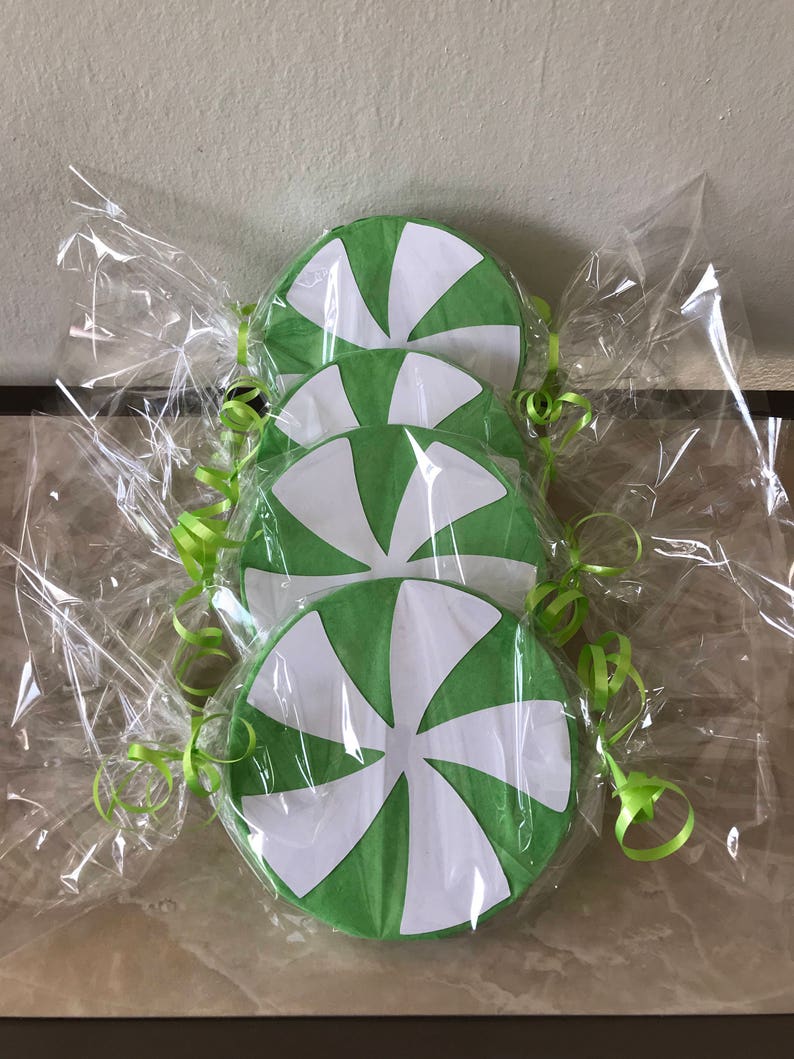 Peppermint Candy set of 4. | Etsy