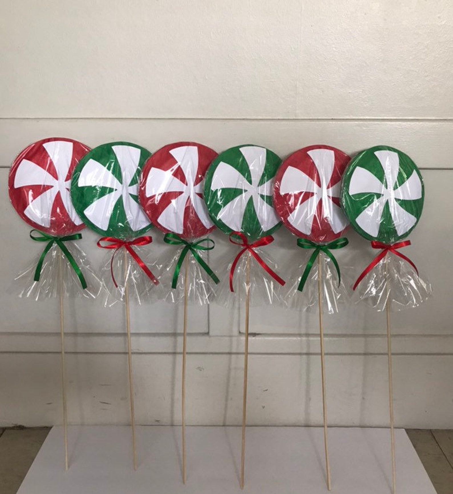 Big Lollipop Party Decor set of 6. Christmas Decoration. - Etsy