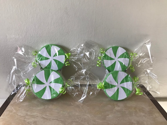 Peppermint Candy set of 4. | Etsy