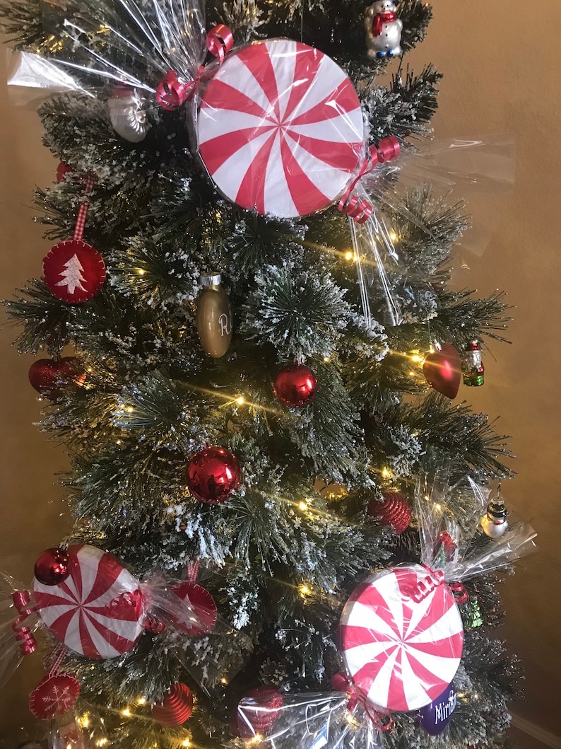 Peppermint Candy set of 4. | Etsy