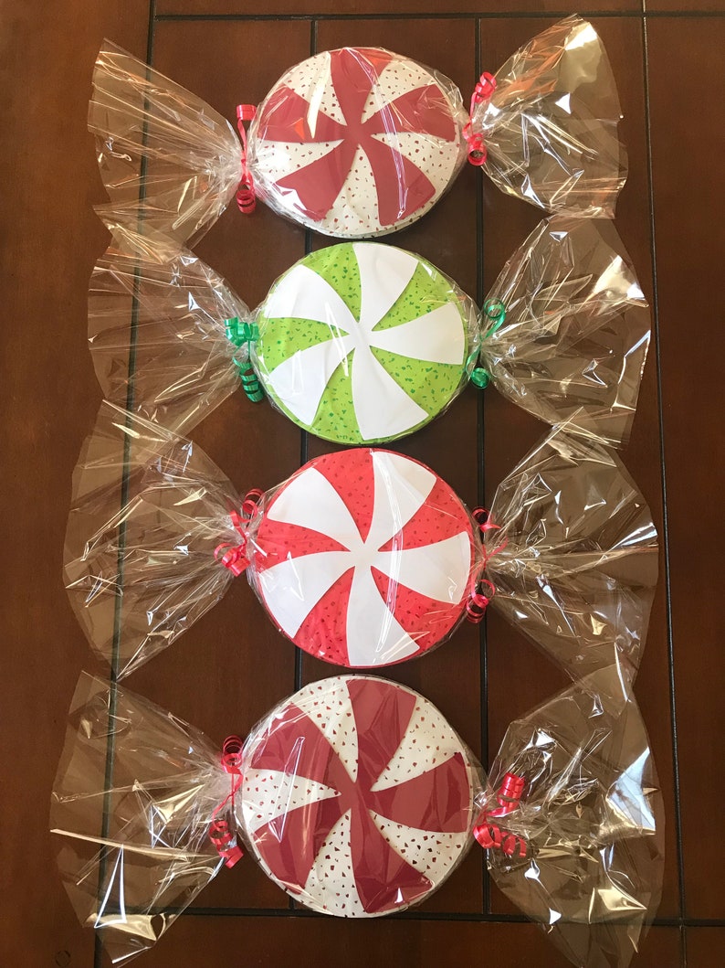 Big Peppermint Candy Decorations Set of 6. - Etsy