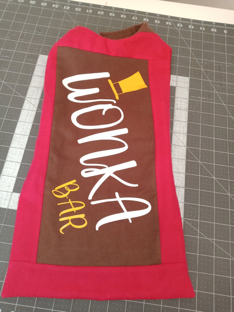 Wonka Bar Dog Costume Chocolate Bar Dog Costume Willie Wonka - Etsy