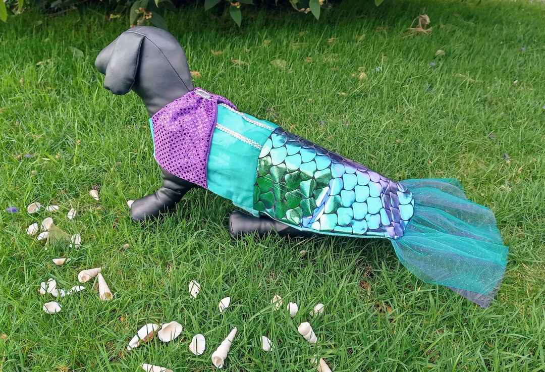 Little Mermaid Dog Costume, Mermaid Dog Costume, Halloween Dog Costume ...