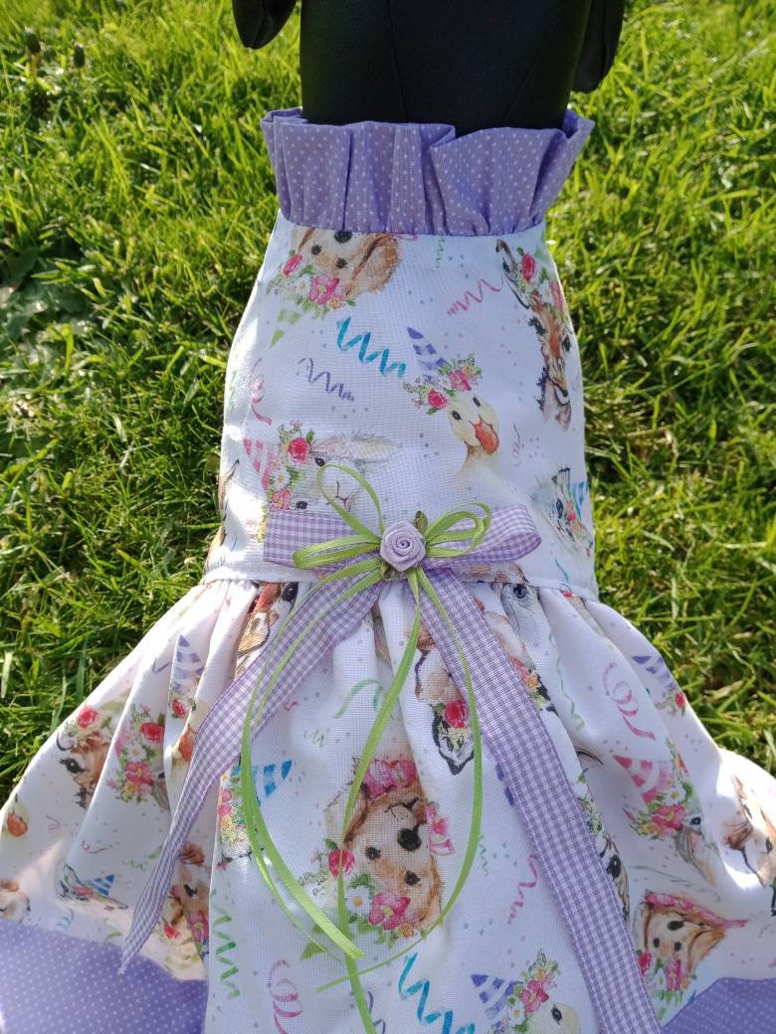Birthday Dog Dress: Cotton Party Outfit With Ruffle Collar - Etsy
