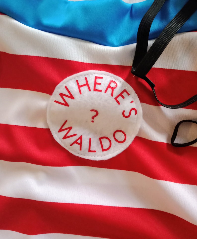 Where's Waldo Dog Costume: Striped Shirt & Hat - Halloween Outfit - Etsy
