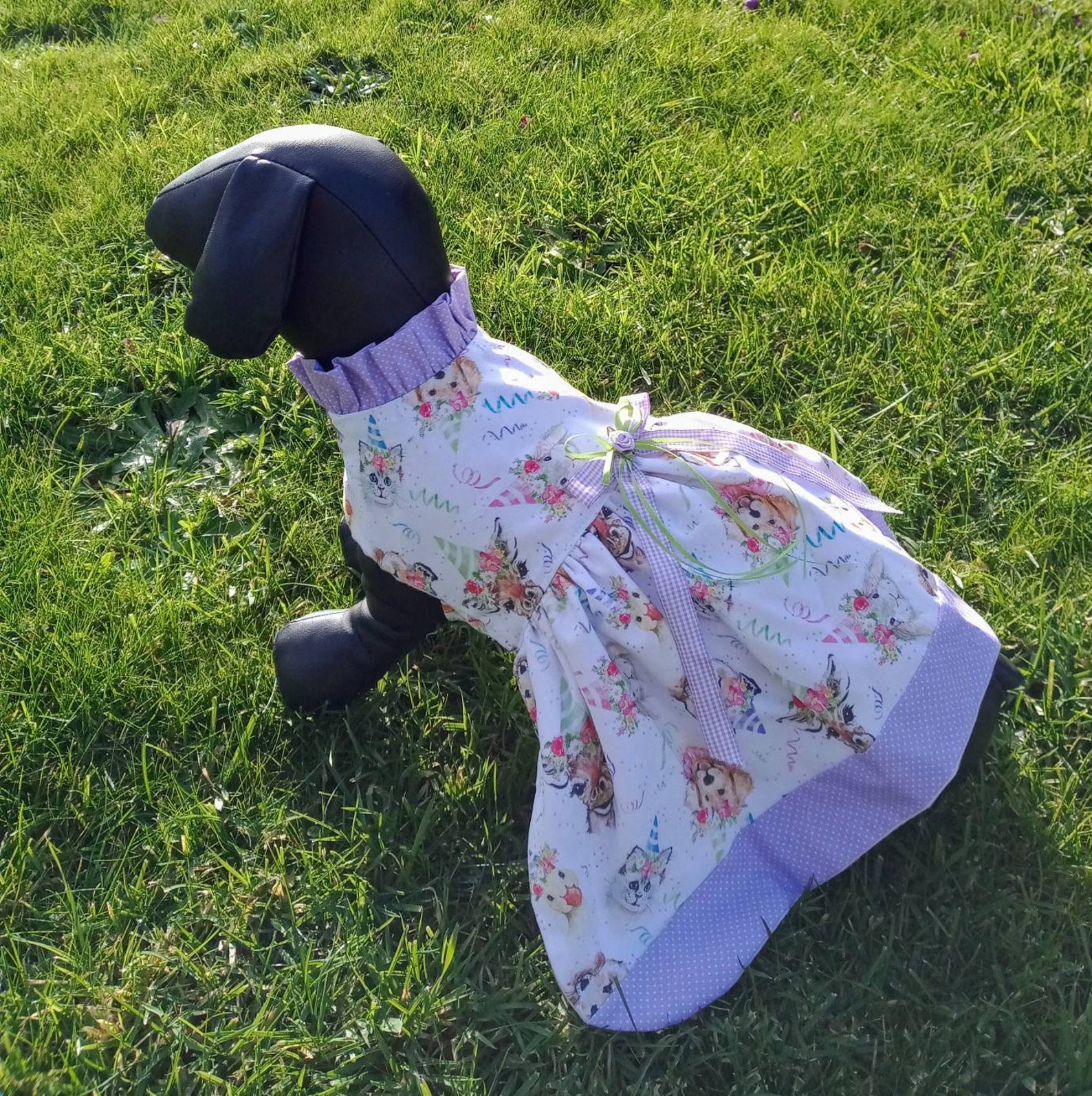 Birthday Dog Dress: Cotton Party Outfit With Ruffle Collar - Etsy