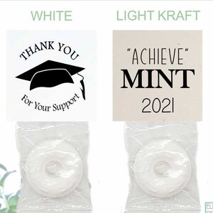 25 or 50 Wrapped Mints, Custom Mints, Graduation Mints, Mint Favors ...