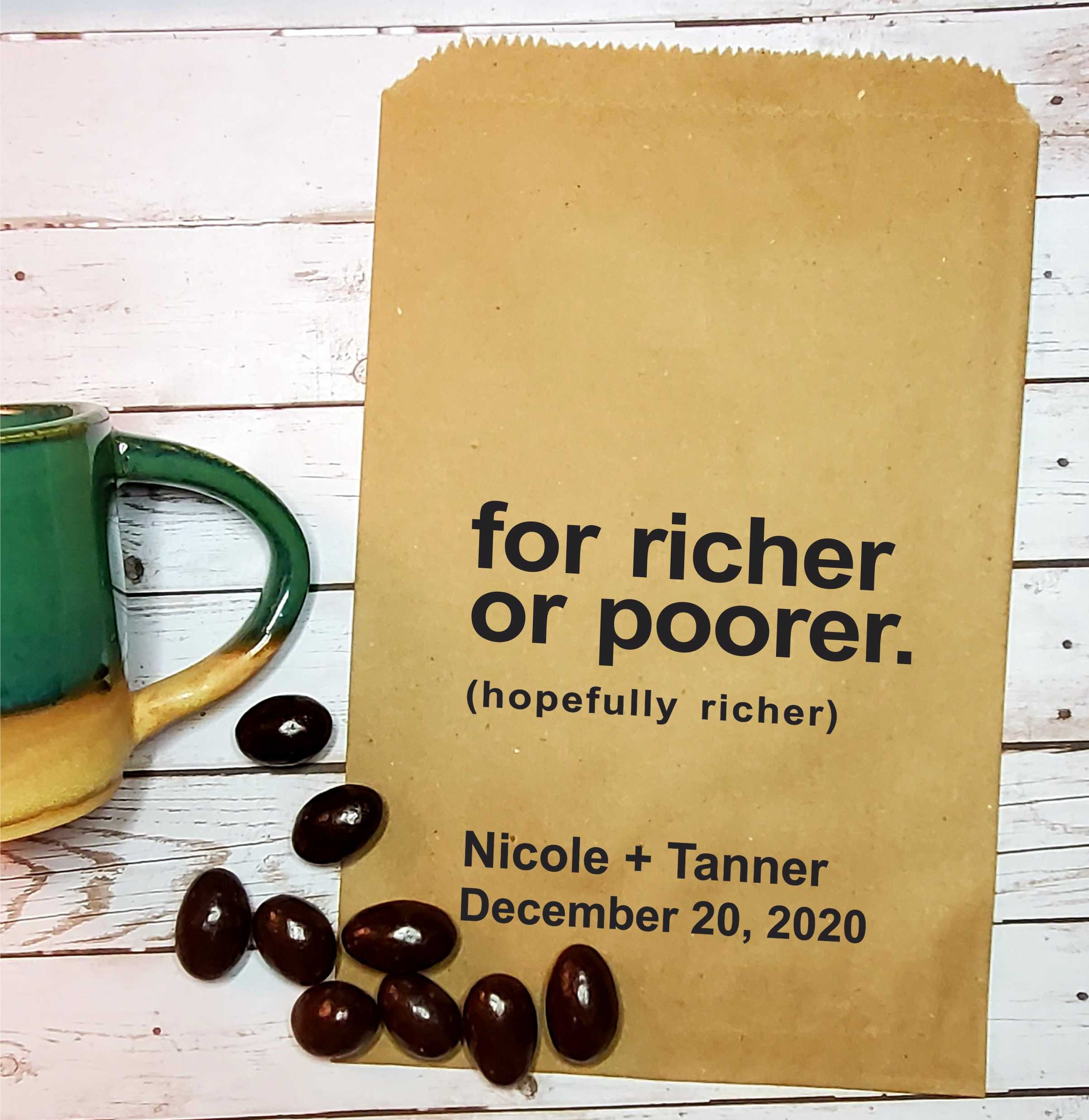 Lottery Bags Scratch off Ticket Wedding Favor Bags Kraft - Etsy