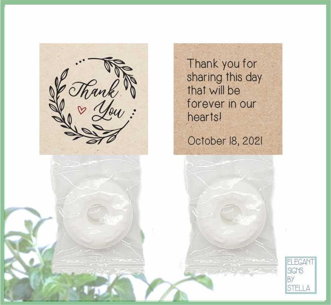 25 Thank You Mints, Candy Favors, Mint Favors, Personalized Party, Love ...
