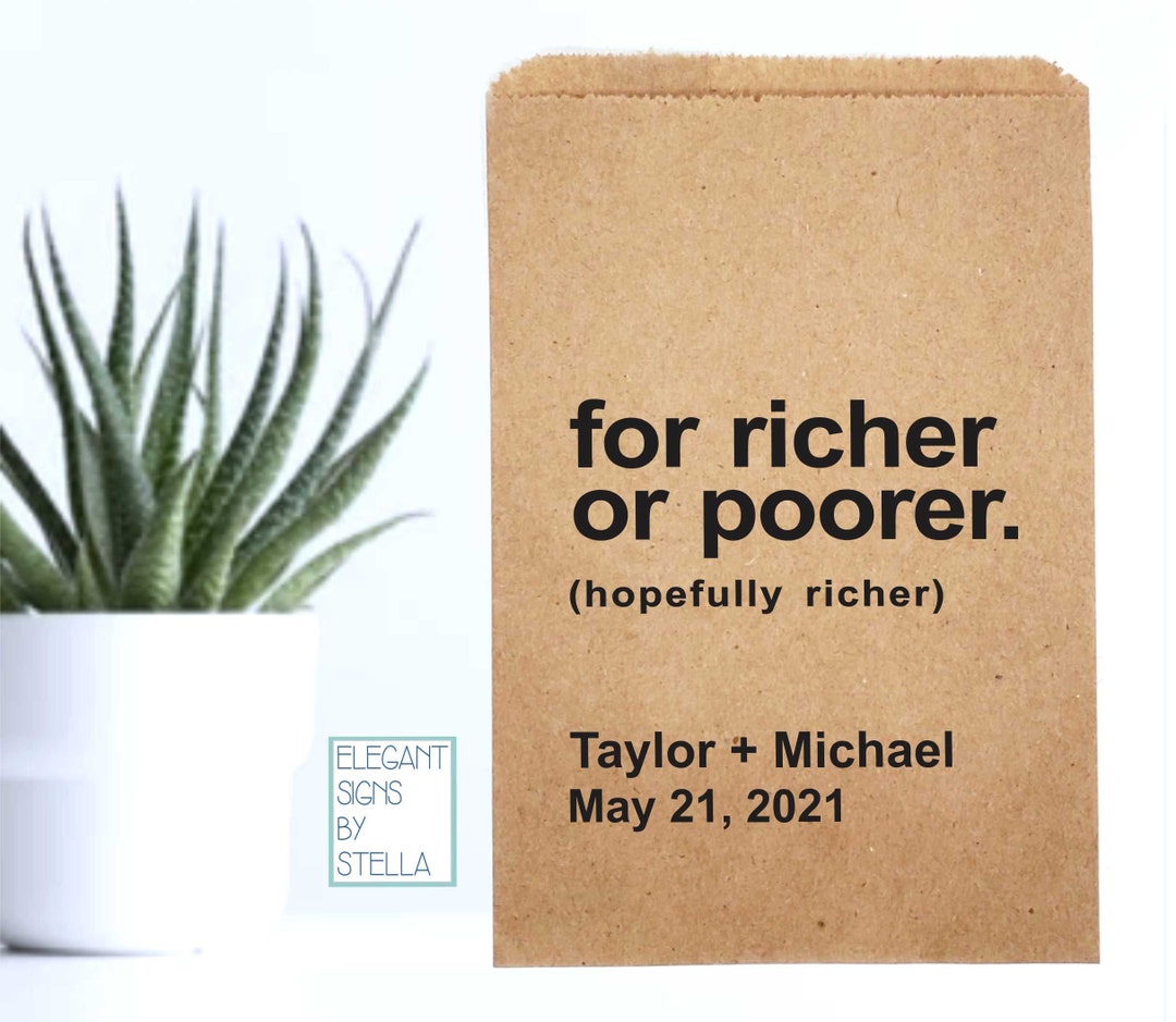 Lottery Bags, Scratch off Ticket, Wedding Favor Bags, Kraft Bags, To-go ...