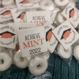25 or 50 Wrapped Mints, Custom Mints, Graduation Mints, Mint Favors ...