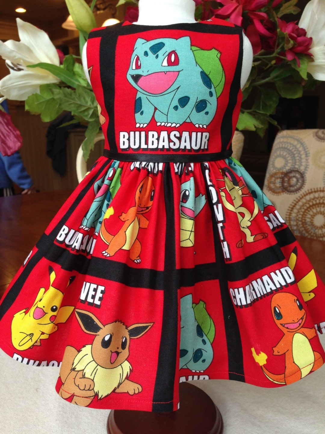 Pokemon Dress Featuring Bulbasaur Fits 18 Inch Dolls Including American ...