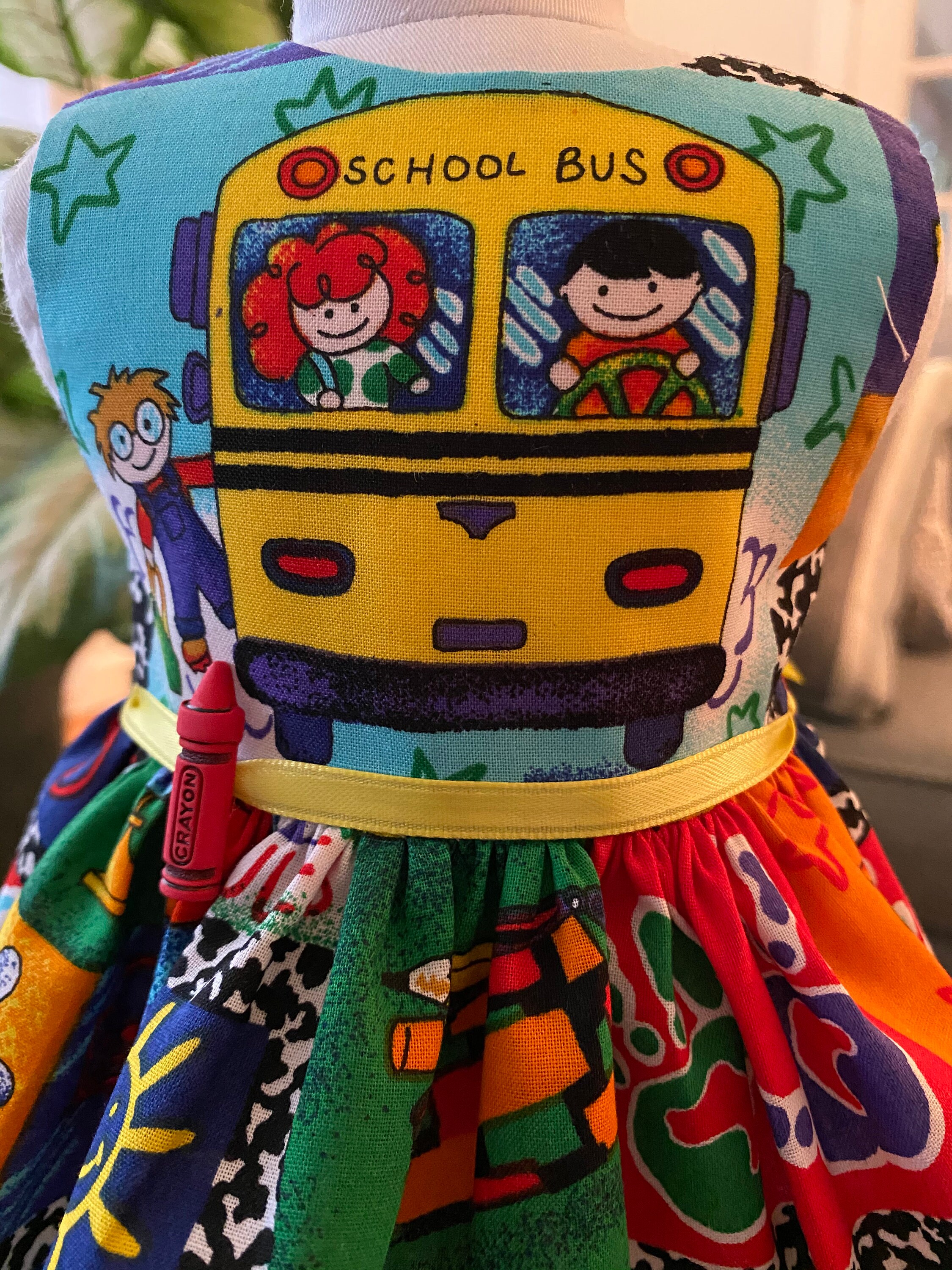 School Bus Dress Fits 18 Inch Dolls Including American Girl - Etsy