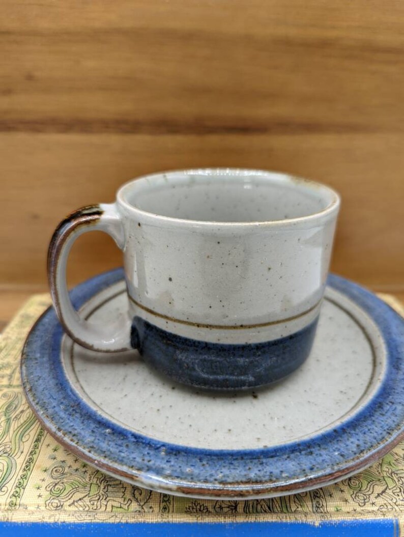 Otagiri Japan Stoneware Mariner Blue Stripe Mug Tea Cup and Saucer - Etsy