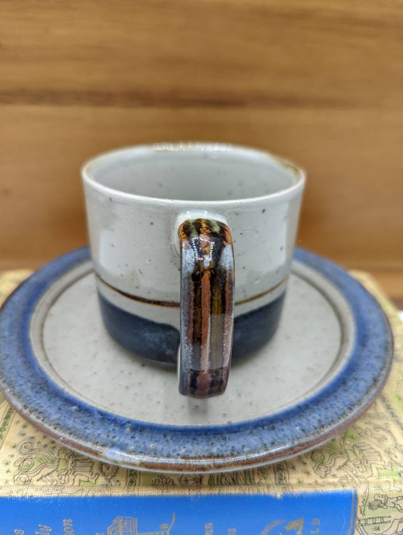 Otagiri Japan Stoneware Mariner Blue Stripe Mug Tea Cup and Saucer - Etsy