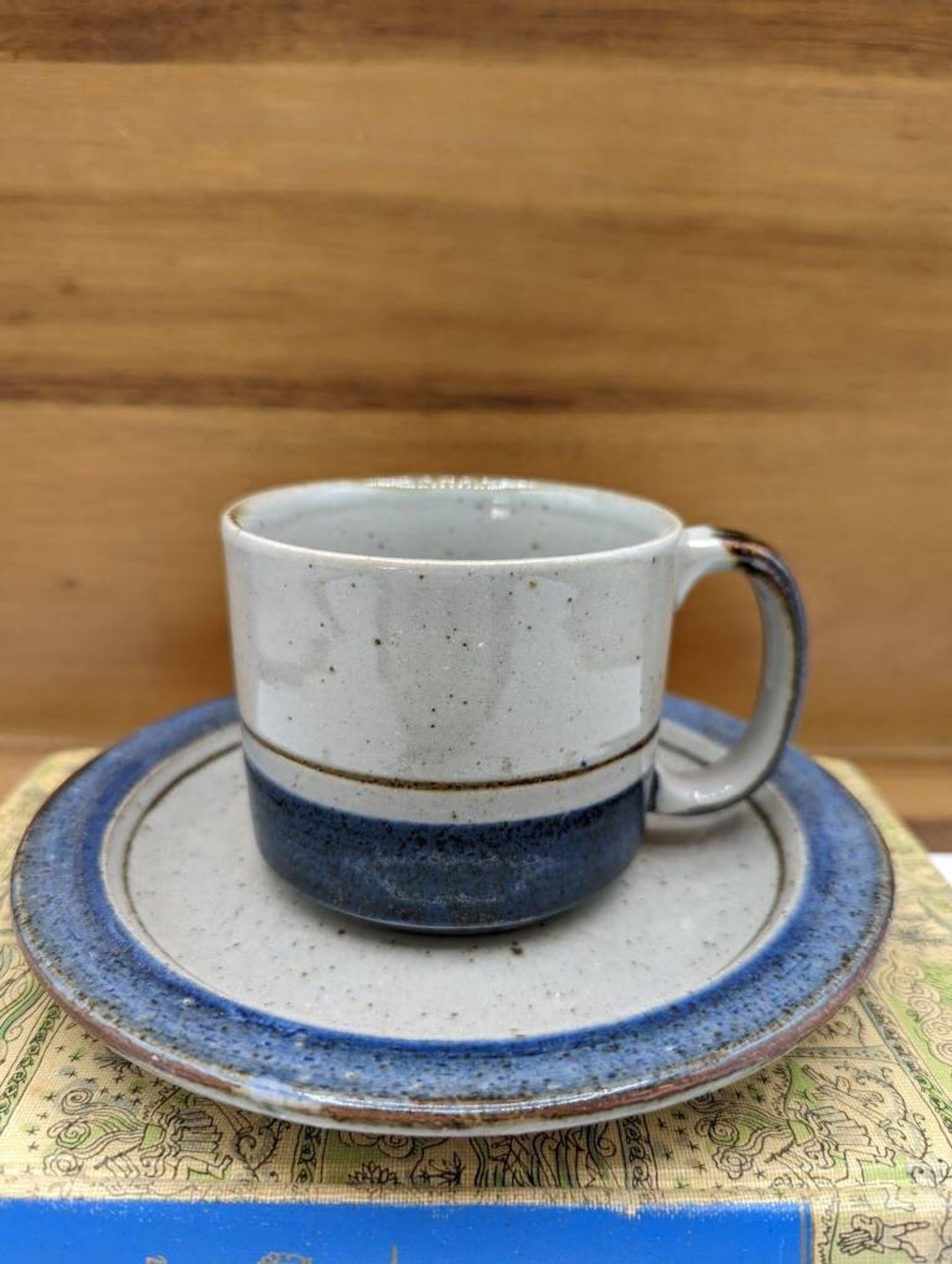 Otagiri Japan Stoneware Mariner Blue Stripe Mug Tea Cup and Saucer - Etsy