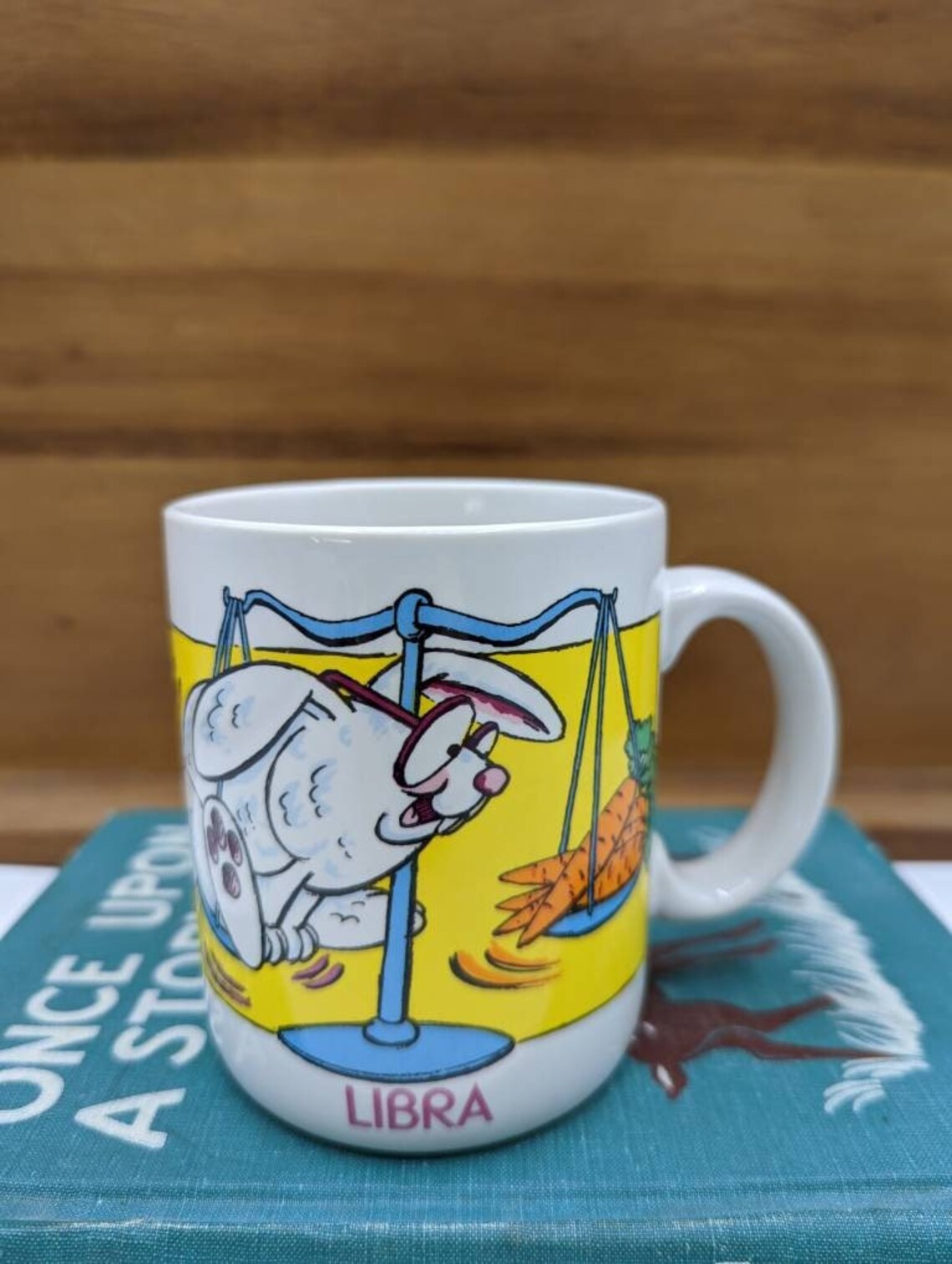 Vintage Libra Zodiac Sun Sign Scales Bunny Rabbit Carrots Mug - Etsy