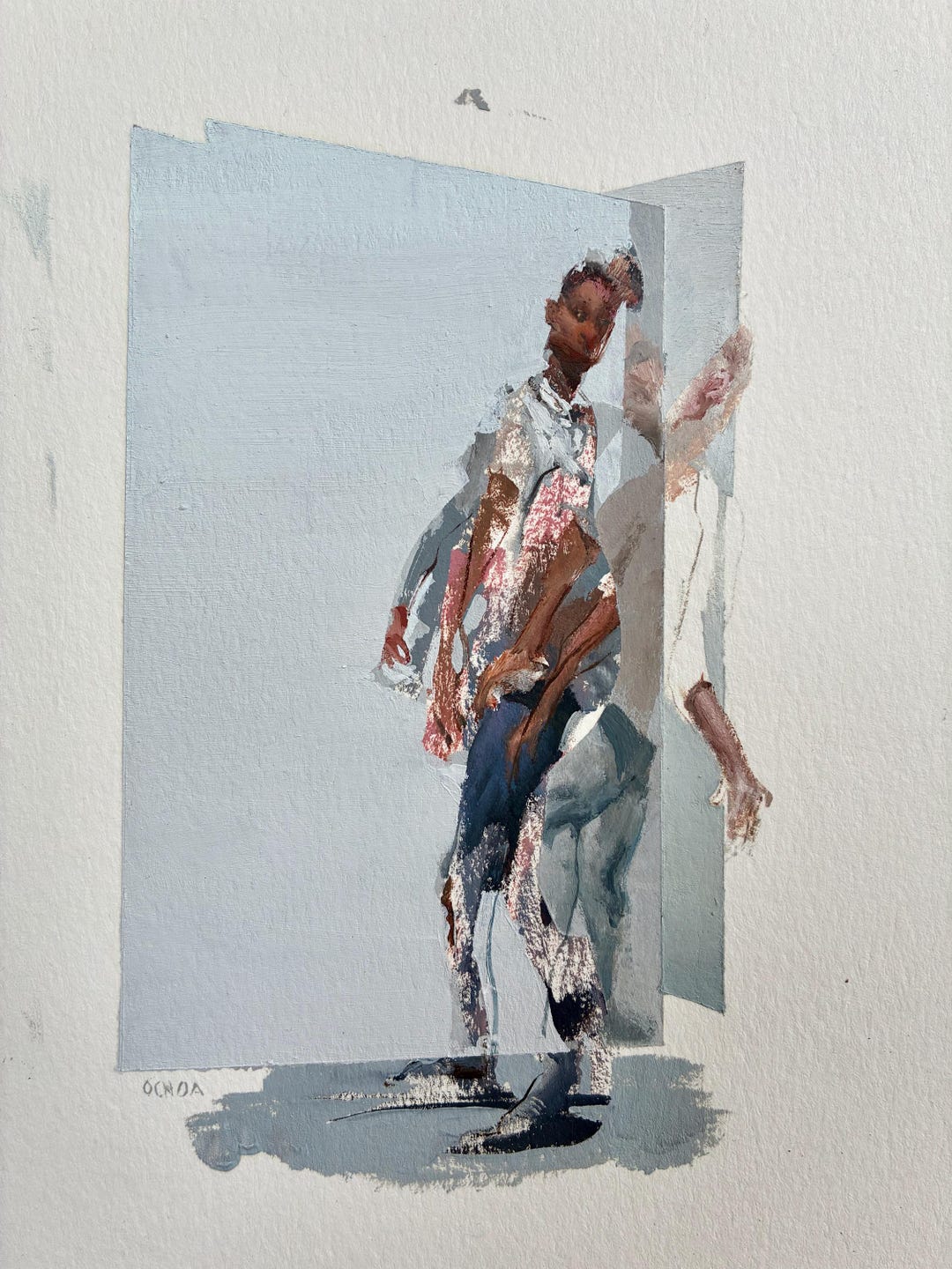 Walk 5-17-25, 9 X 6 In. Oil on Paper, 2025, by Artist Daniel Ochoa - Etsy