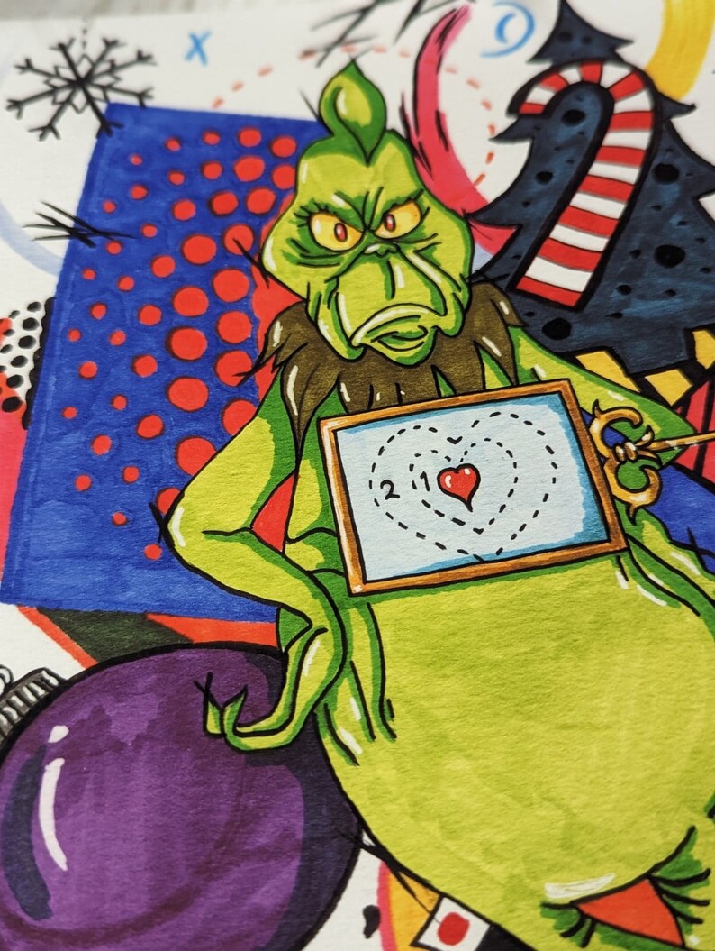 Grinch Trash Polka Art PRINT / Graffiti Art / Fan Art / - Etsy