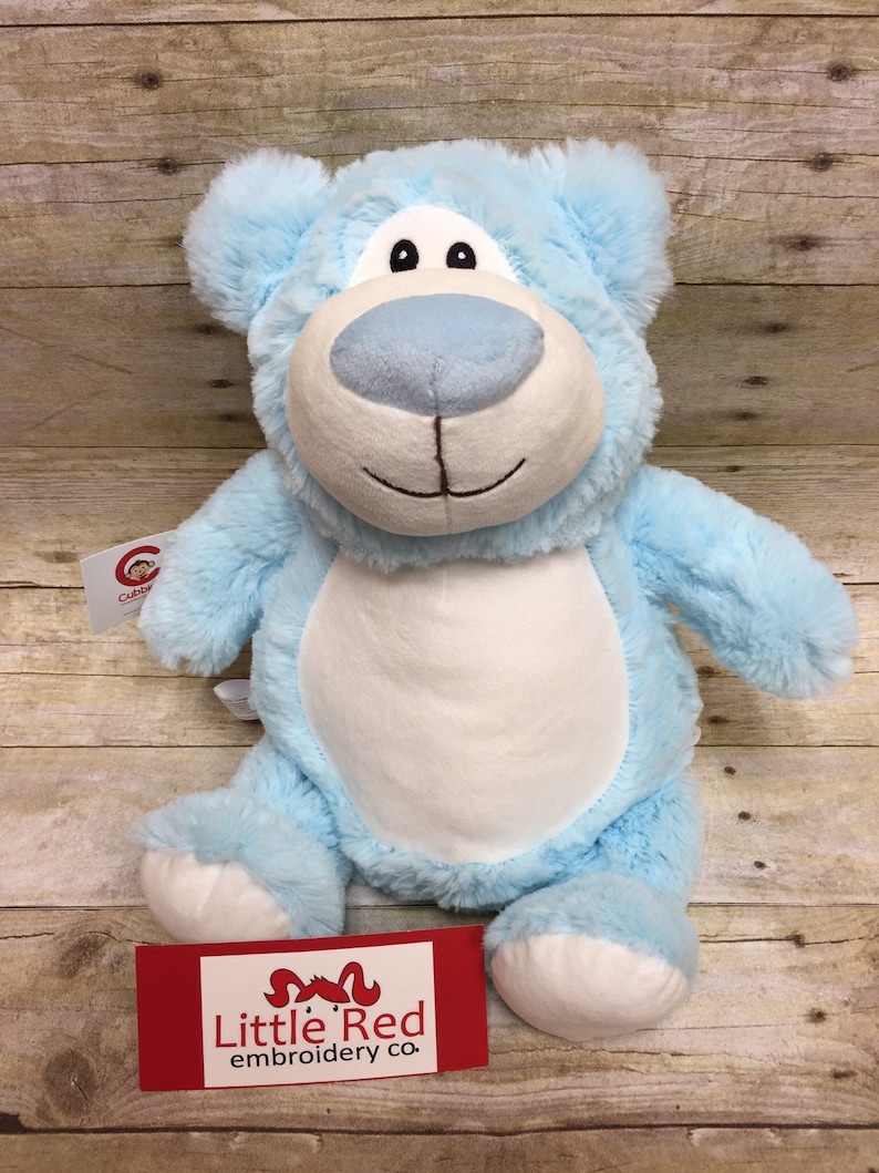 Baby Cubbies Personalized Stuffed BLUE Bear - Adorable Baby Gift! - Etsy