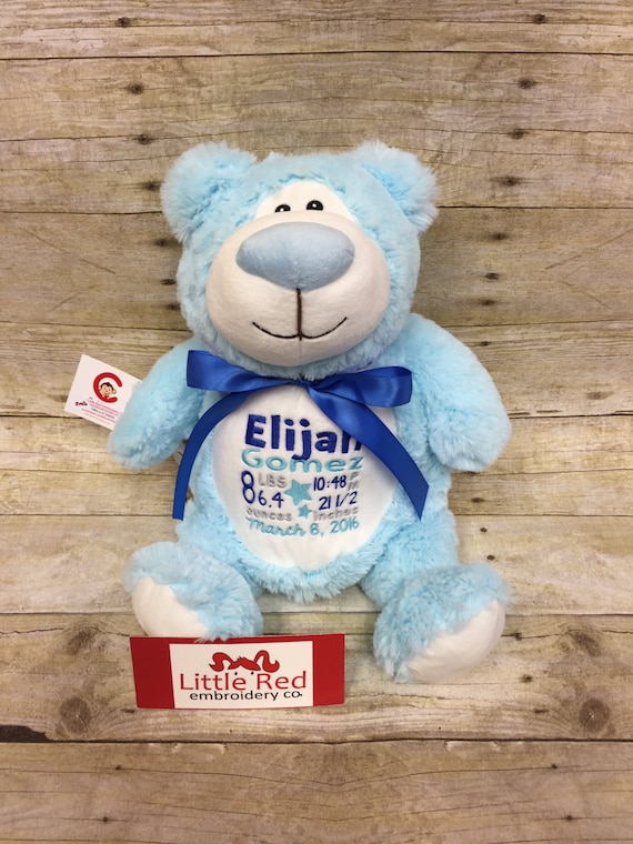 Baby Cubbies Personalized Stuffed BLUE Bear adorable baby | Etsy