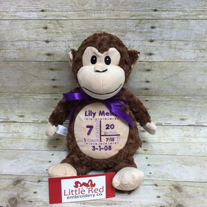 Baby Cubbies Personalized Stuffed Brown Monkey - Adorable Baby Gift! - Etsy