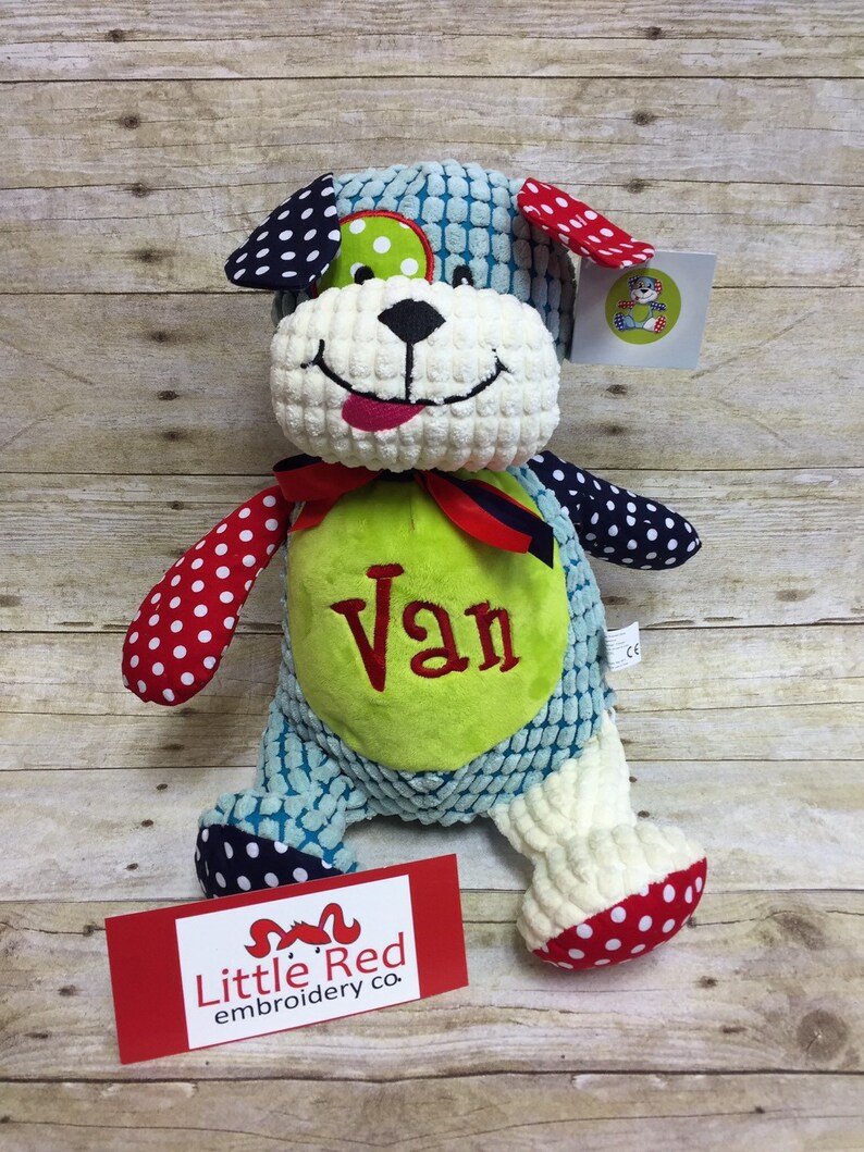 Baby Cubbies Personalized Stuffed Harlequin Dog Stuffie | Etsy