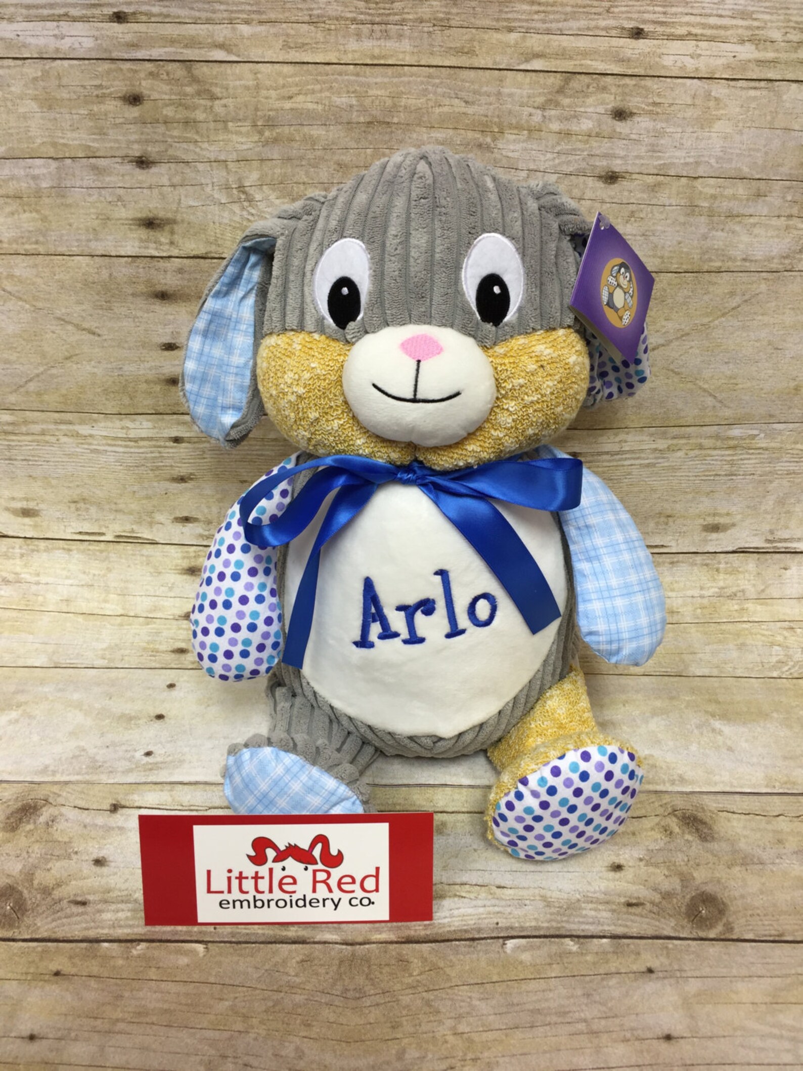 Baby Cubbies Personalized Stuffed Harlequin Boy Bunny - Etsy