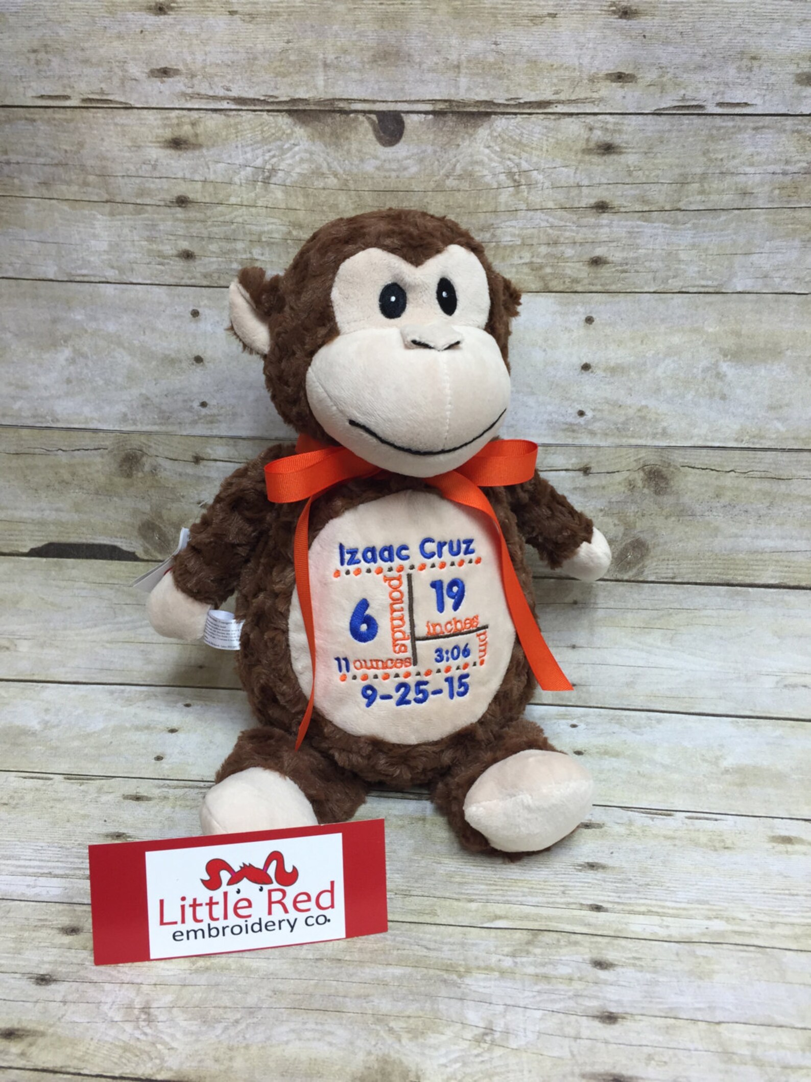 Baby Cubbies Personalized Stuffed Brown Monkey Adorable Baby - Etsy