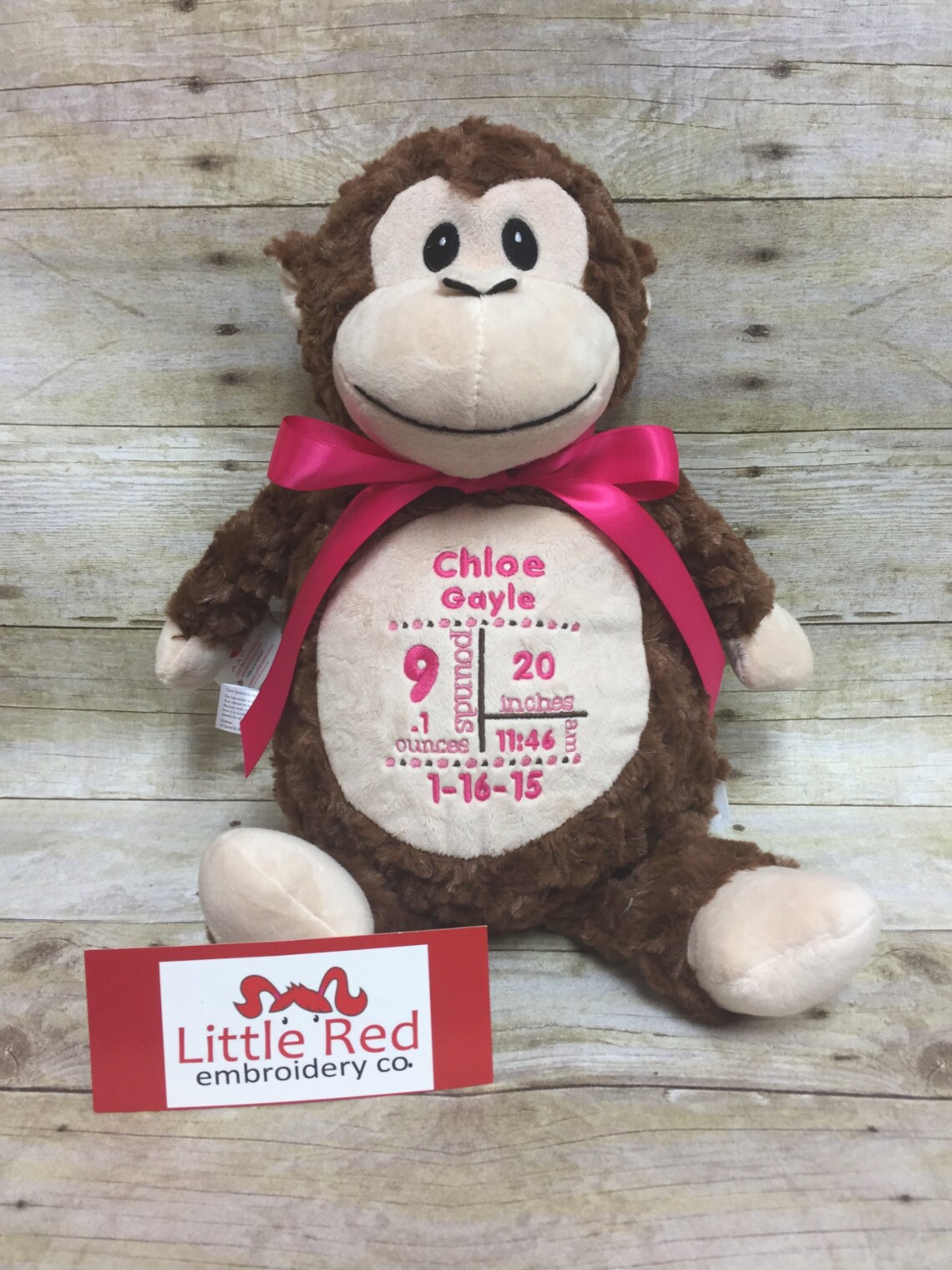 Baby Cubbies Personalized Stuffed Brown Monkey Adorable Baby - Etsy