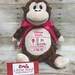 Baby Cubbies Personalized Stuffed Brown Monkey Adorable Baby Gift - Etsy