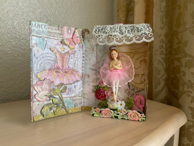 Shadow Box Diorama Ballerina Shabby Chic Handmade Home Decor Gift - Etsy
