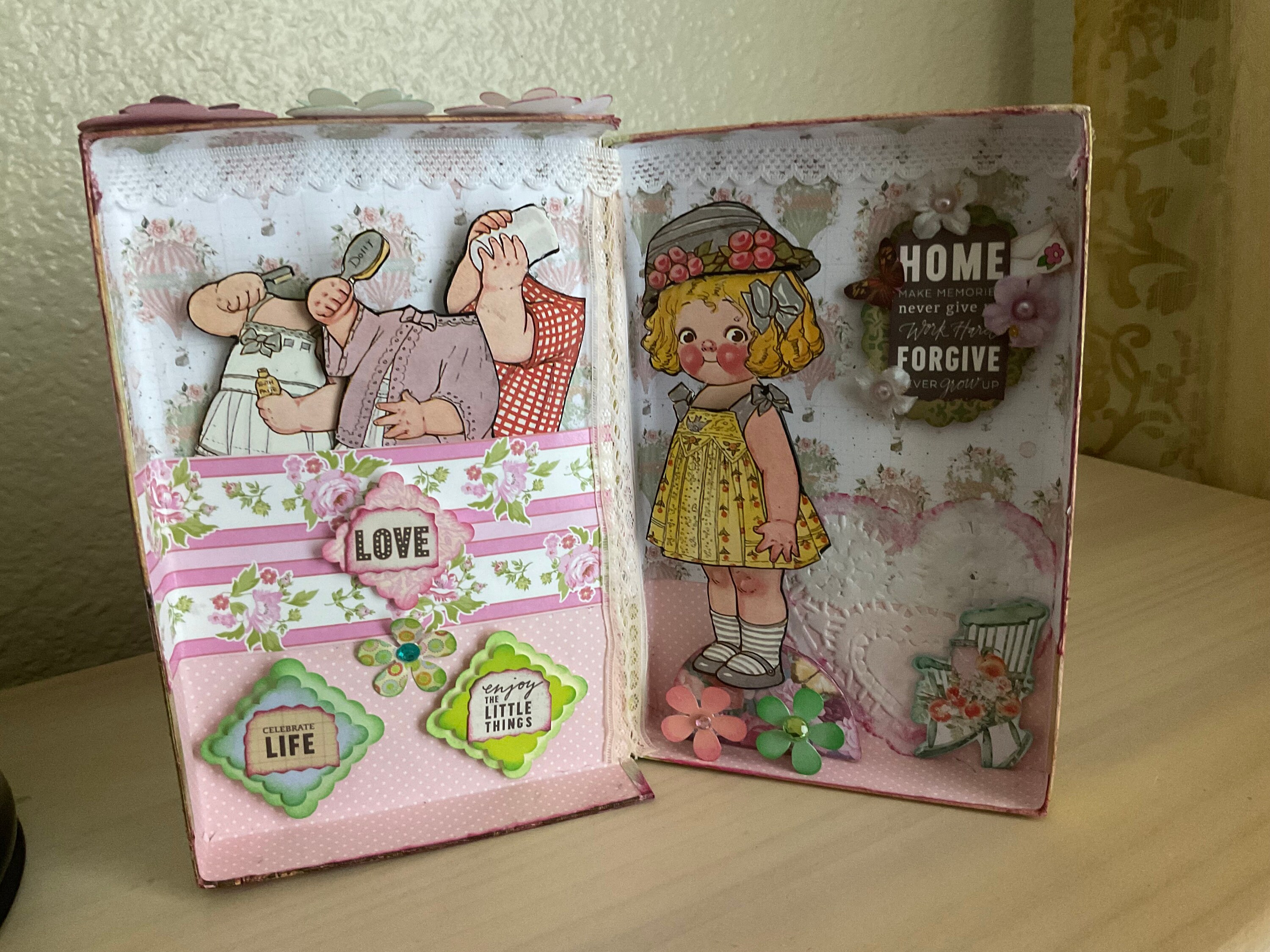 Shadow Box Paper Doll Magnet Dolly Dingle Hand Made Home Decor Toy - Etsy