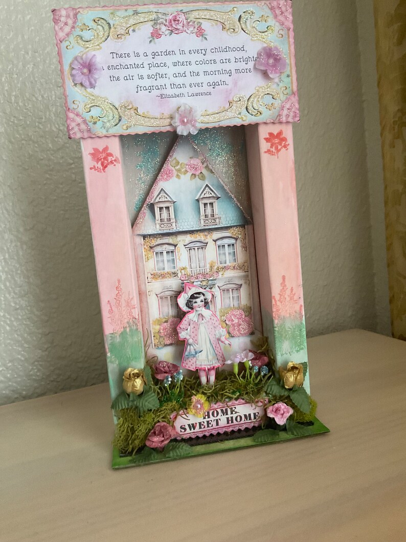 Shadow Box Home Sweet Home Paper Handmade Shabby Chic Home Decor - Etsy