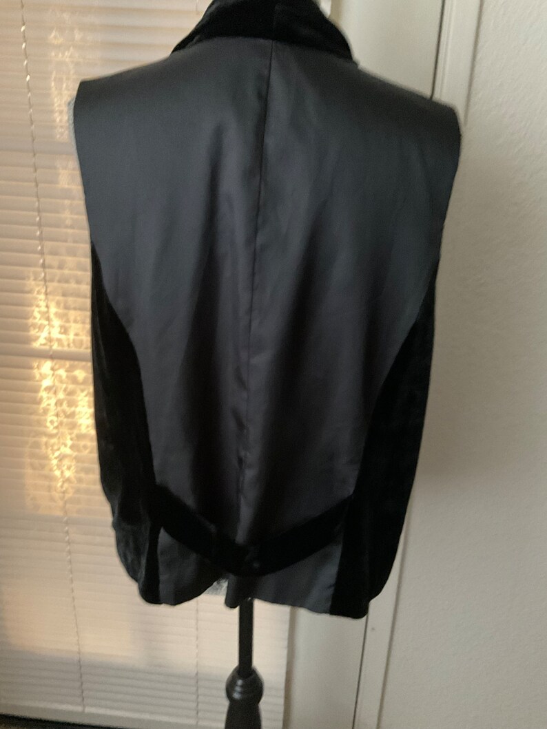 Artsy Black Vest Upcycled Sz XL Altered Couture Handmade - Etsy