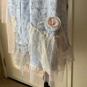 Women Bohemian Blue Jacket Blazer Upcycled Handmade Altered Couture Art ...