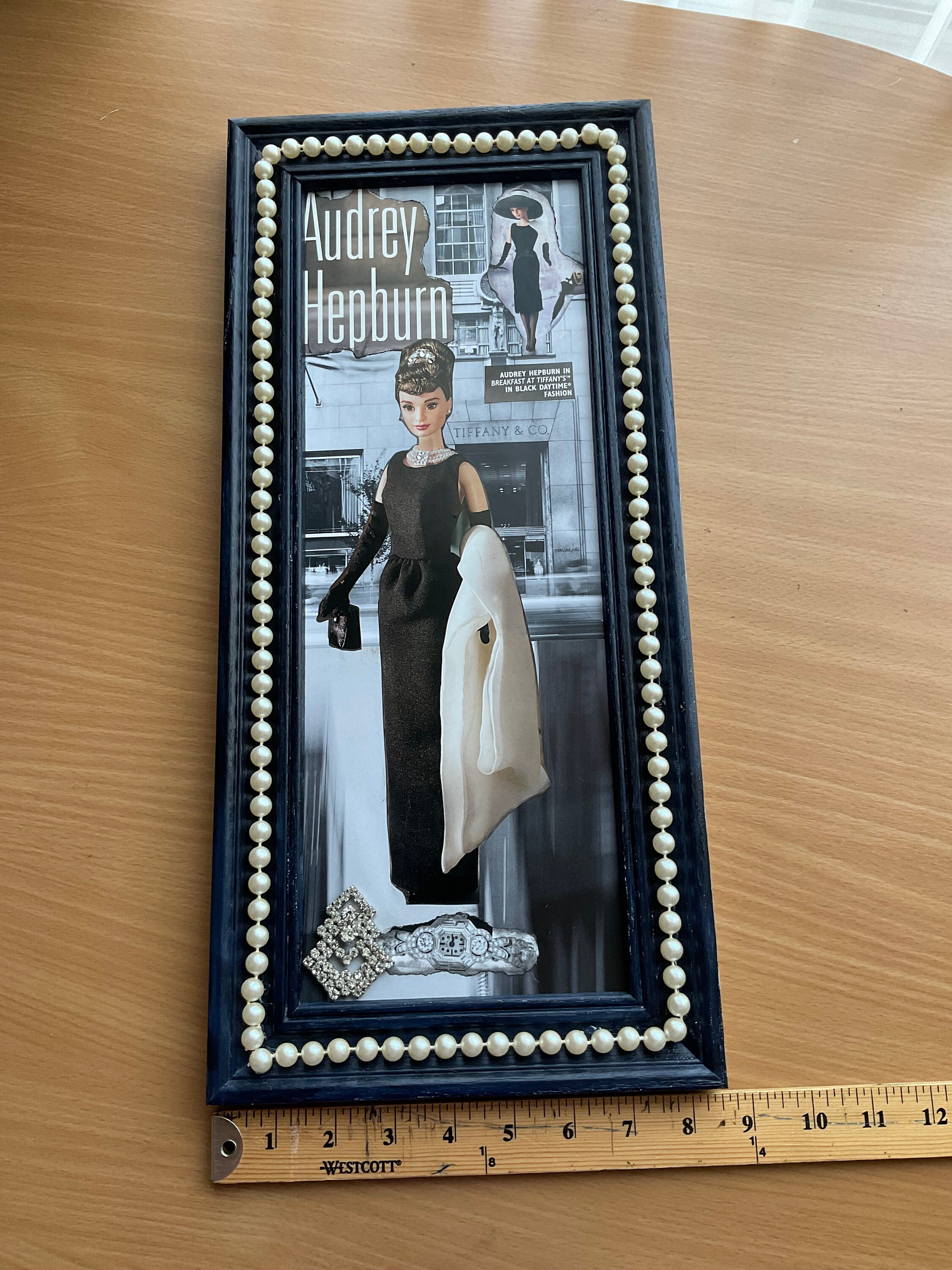 Audrey Hepburn Barbie Shadow Box Collage Mixed Handmade Home - Etsy