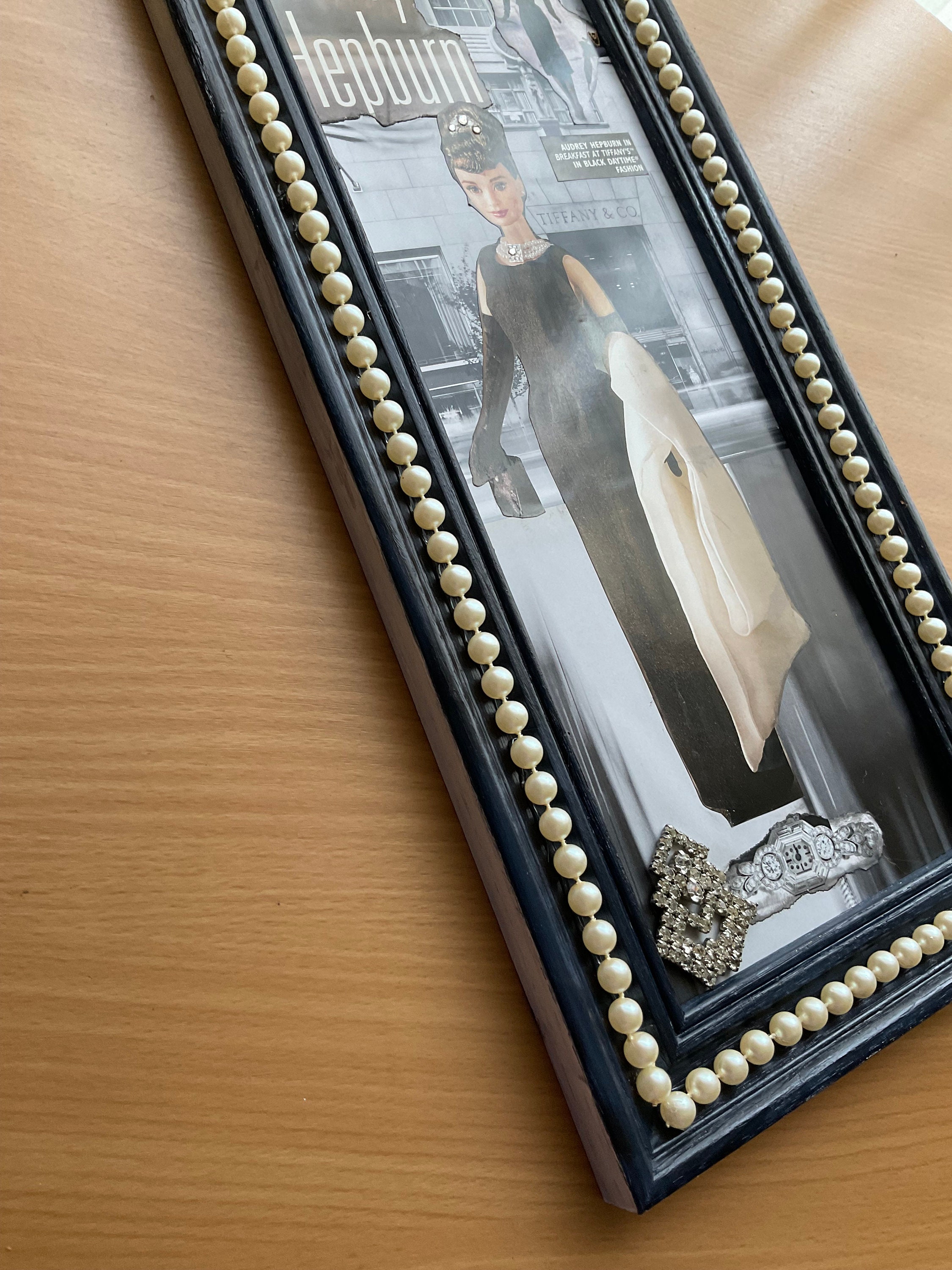 Audrey Hepburn Barbie Shadow Box Collage Mixed Handmade Home - Etsy